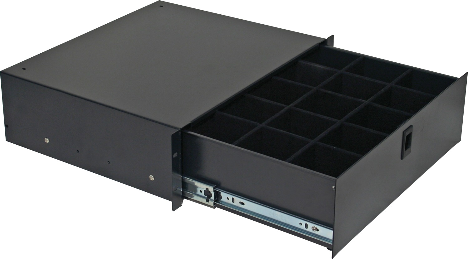 Gator Cases GE-DRAWER-3UDIV 3U Drawer, 14.2" Deep with Adjustable ...
